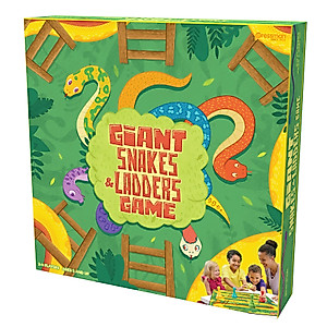 Pressman Giant Snakes & Ladders Game - Classic Gameplay Supersized, 60 months to 1188 months