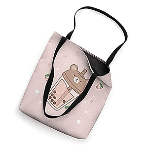 Bubble Milk Tea Boba Cute Bear Kawaii Aesthetic Tote Bag