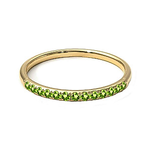 New Year gift's Jewelry Ring mom Gift Hand Made Natural Peridot Gold Plated Gemstone Jewelery Size 6