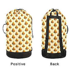 Happy Thanksgiving Tree Laundry Bag Heavy Duty Laundry Backpack with Shoulder Straps Handles Travel Laundry bag Drawstring Closure Dirty Clothes Organizer For College Dorm, Apartment, Camp Travel