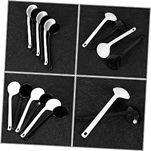 5pcs Hot Pot Seasoning Spoon Ramen Soup Spoons Cooking Spoon Tagliatelle Ramen Spoon Silicone Deep Spoon Miso Spoons Ramen Ladle Spoons Heavy Turtle Shell Melamine