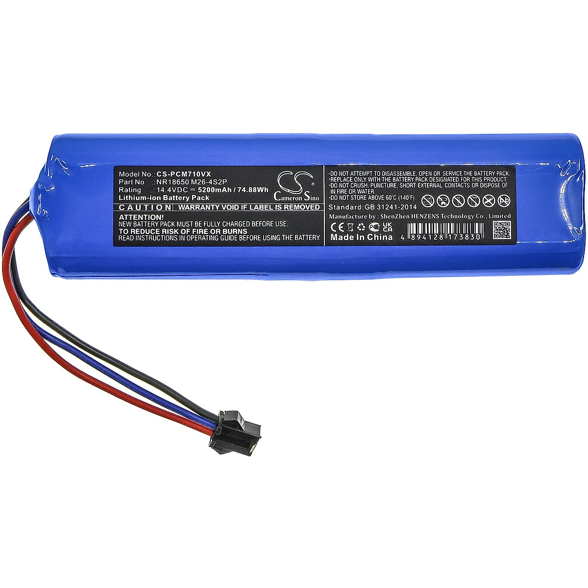 Cameron Sino 5200mAh New Replacement Battery for Proscenic M7 Pro, LDS M7 Pro, M8 Pro, M7 Max, U6, LR1, UONI V980 Max, V980 Plus