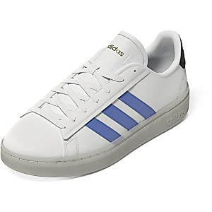 adidas Women's Grand Court Alpha Sneaker, White/Blue Fusion/Black, 9