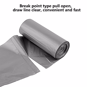 5 Rolls Small Trash Garbage Bags, 4 Gallon Strong Thin Material Disposable Kitchen Garbage Bags, Durable Plastic Trash Bags for Office Home Bedroom Garden Waste Bin, 100 Counts (Silver)