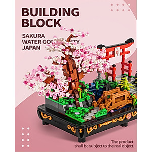 dOvOb Decor Cherry Blossom Bonsai Tree Mini Building Set, Plant Model Toys as Gift for Adult, Build a Sakura Bonsai Idea Display Pieces for The Home or Office (1286 Pieces)