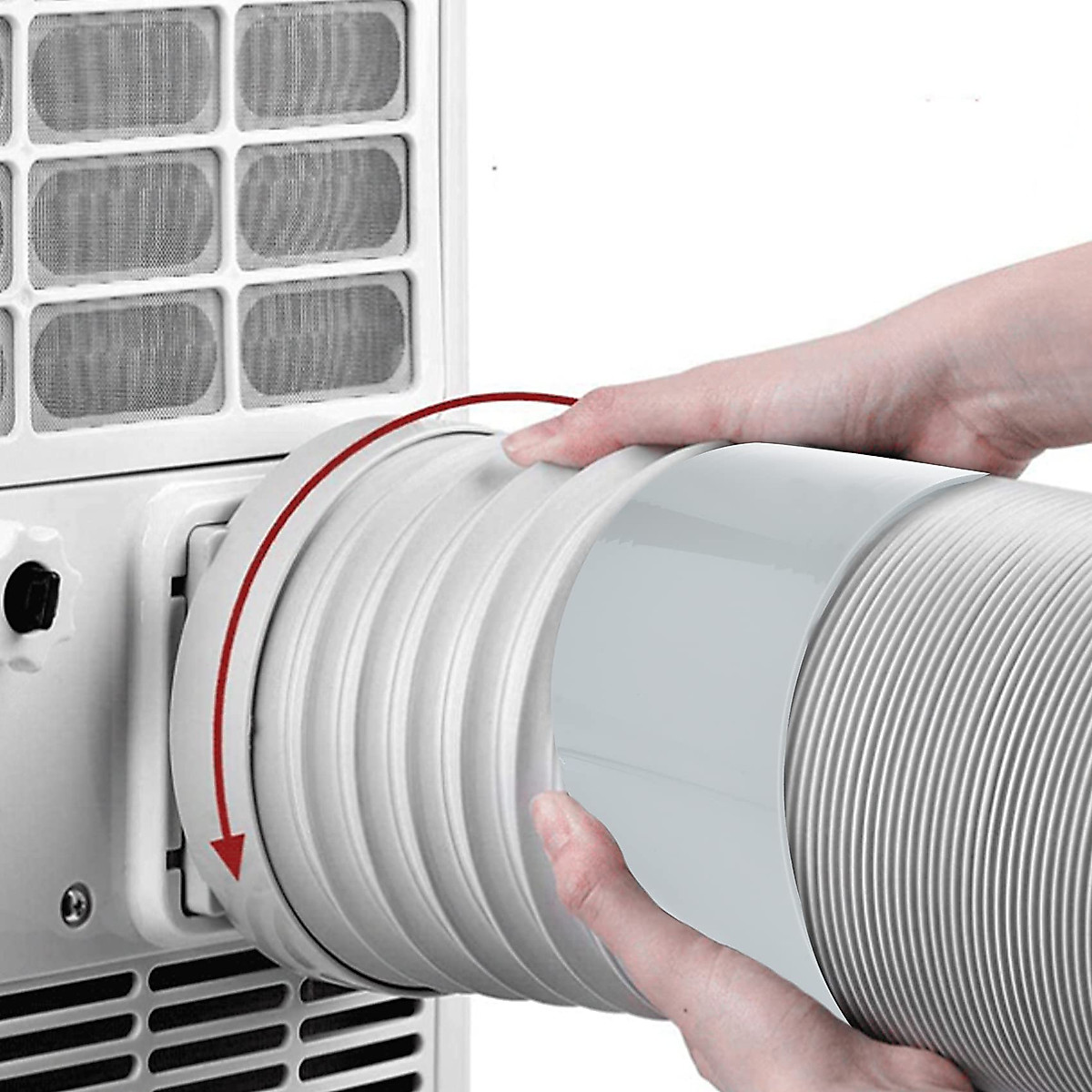 Portable Air Conditioner AC Hose Extention Coupler, Air Conditioner Exhaust Hose Coupler Connector Window Adapter for Sliding Door Window Vent, Portable Air Conditioner Parts Unit Tube Connector