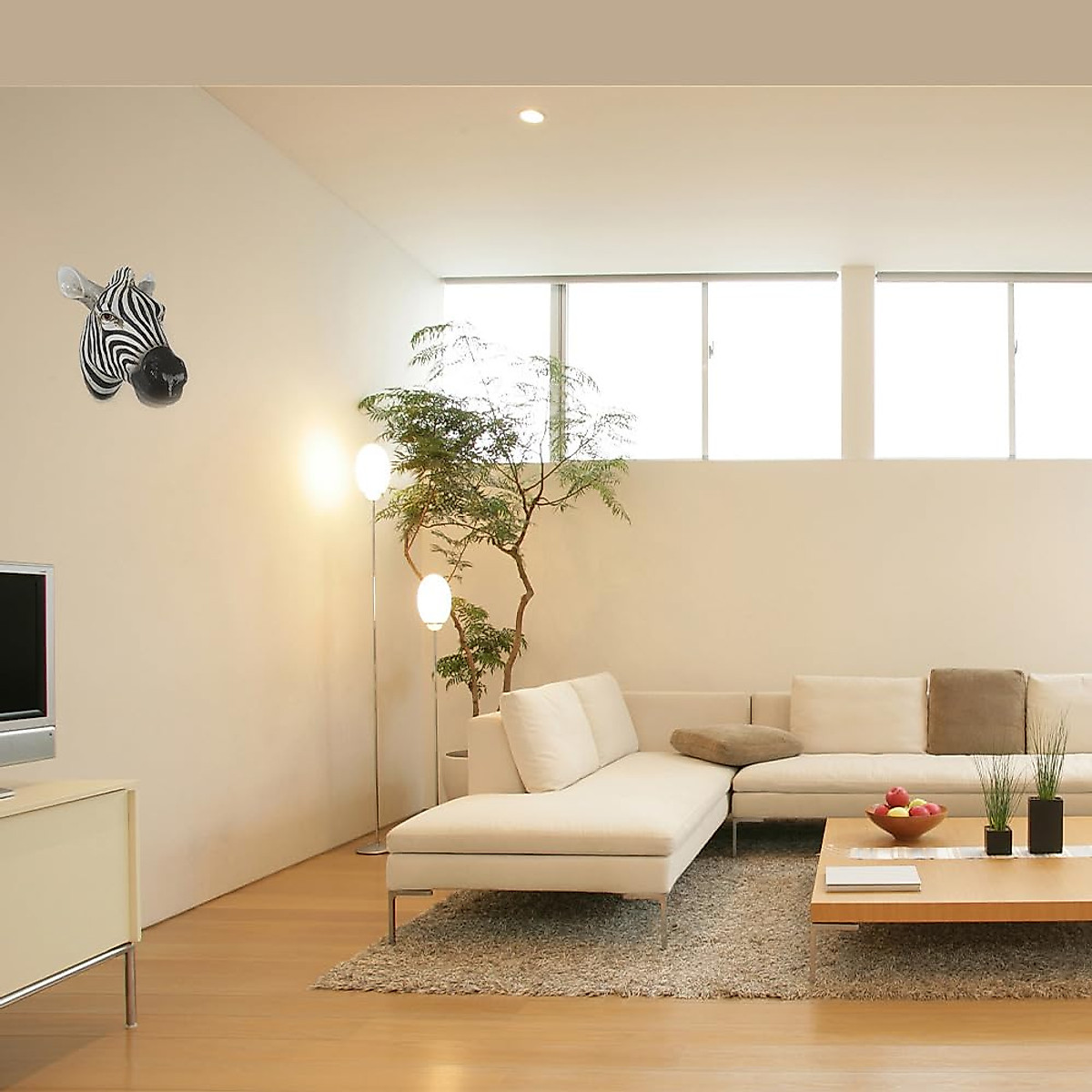 Ksoulyer Polyresin Faux Zebra Head Wall Hanging, Handmade Wall Charmers for Farm House, Animal Head Home & Garden décor