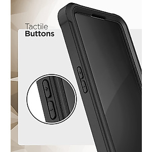 ENCASED Falcon Armor Designed for OnePlus 9 Case with Screen Protector, Protective Full Body Cover with Built-in Screen Guard (Black) (OnePlus 9)