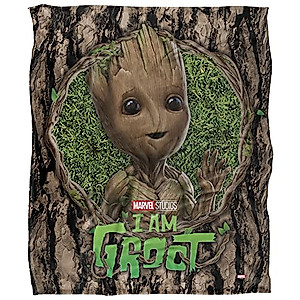 I Am Groot Blanket, 50"x60" Groot Waving Silky Touch Super Soft Throw Blanket