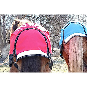 Derby Originals Nordic Tough 1200D Ripstop Waterproof Reflective All Season Mini Horse Pony Turnout Rain Sheet, Red, 58"