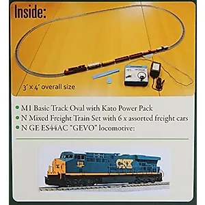 Kato 106-0021 N ES44AC Freight Train Set, CSX/Dark Future