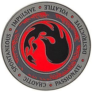 Pinfinity PFMTG003 Magic The Gathering-Red Mana Crest Augmented Reality Pin