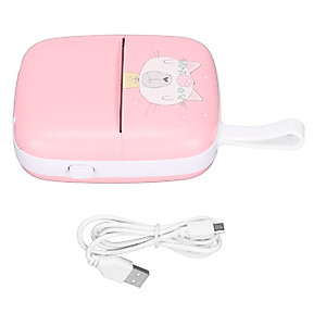 Pocket Mini Printer, BT 4.0 200DPI Resolution Thermal Printing Portable Photo Printer for Printing Photos, Labels, Information, Lists, Records, Wrong Questions, Web Page