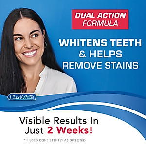Plus White Coffee Drinker's Teeth Whitening Toothpaste - Removes Tooth Stains for Sensitive Teeth with Fluoride Cavity Protection & Tartar Control - Cool Mint Flavor (3.5 oz)