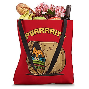 Purrfectly Adorable Purrito - Burrito Pun Tote Bag
