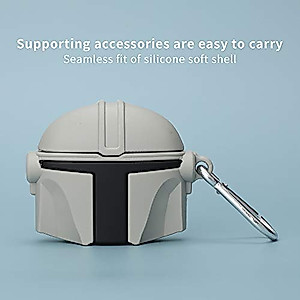 Compatible with Airpod Pro Case Cover, 3D Popular and Cute Silicone Design，Soft Silicone Portable&Shockproof Airpod Case，for Apple Airpod Pro Charging Case (Helmet Pro)