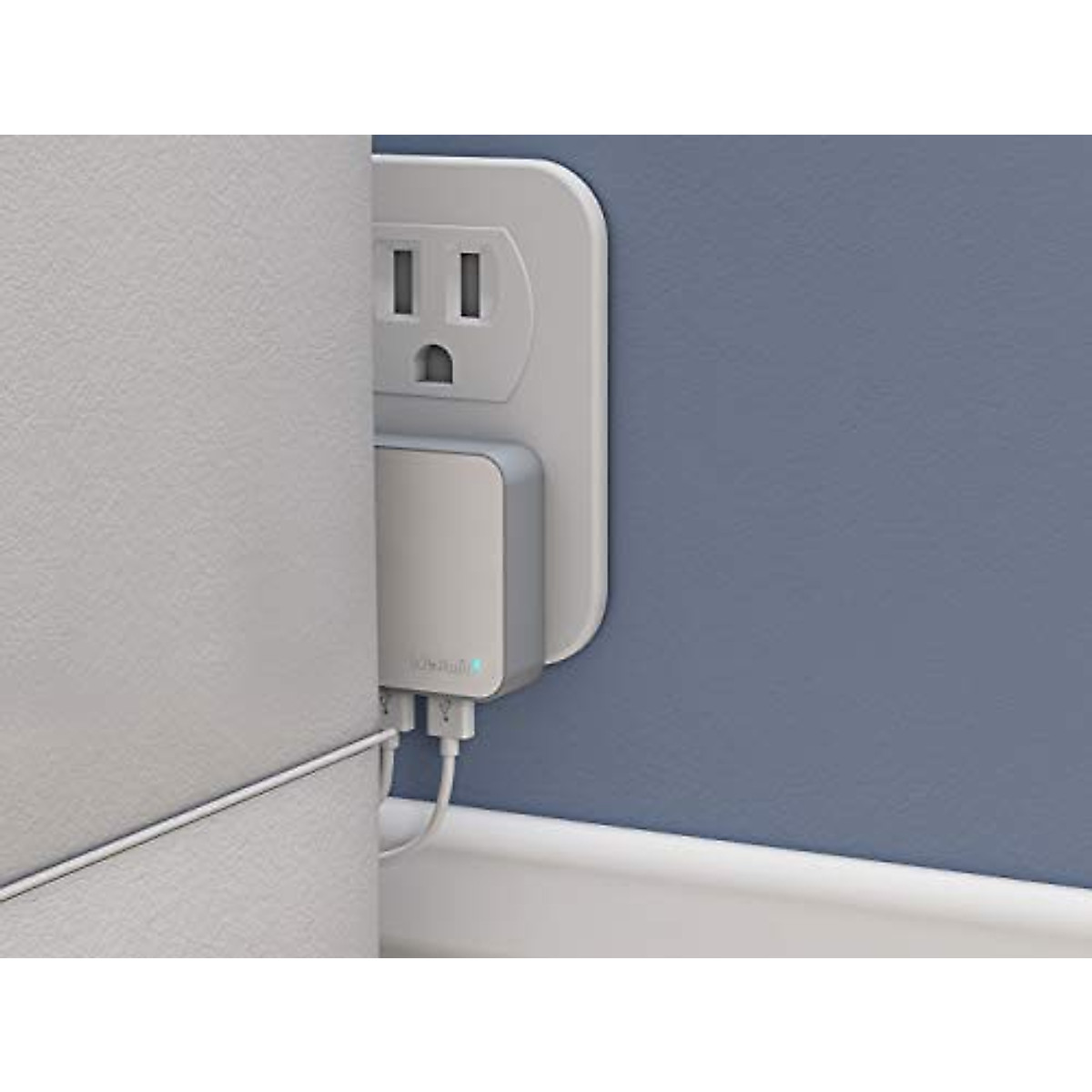 Nekmit 4.8A 24W Thin Flat Dual USB Wall Charger with Smart IC Technology, Portable Travel Adapter for iPad Pro, iPhone 14/14 Pro/Pro Max, Pixel, Galaxy and More