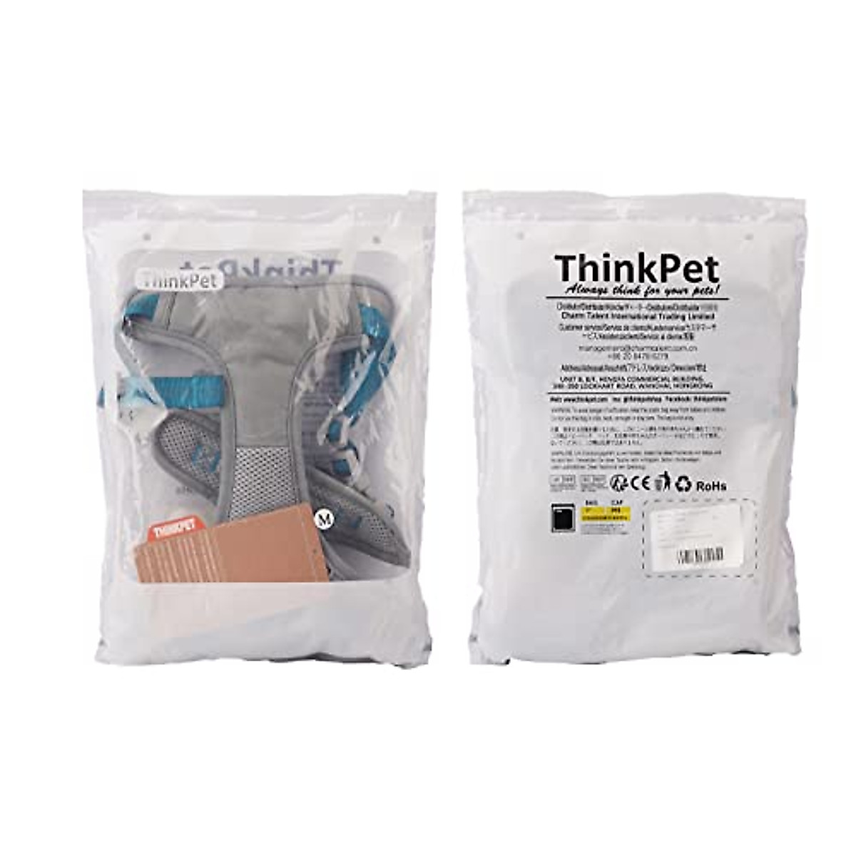 ThinkPet No Pull Harness Breathable Sport Harness with Handle-Dog Harnesses Reflective Adjustable for Medium Large Dogs,Back/Front Clip for Easy Control M Neon Orange