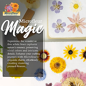 Microfleur 20 Pc Max Liners Max 9" Microwave Flower Press, Extra/Replacement Liners 20 Pc Liners (10 Pair) - White Liners Only