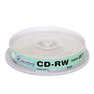50 Pack Smartbuy CD-RW 1-12X 700MB/80Min High Speed Branded Logo Rewritable Blank Data Media Disc