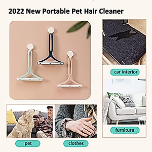 Mollypaws Pet Hair Remover for Couch, Carpet Scraper Fur Removal Tool for Furniture, Lint Cleaner Dog Hair, Reusable Cat Hair Removal Brush for Car Detailing (3 Pack)