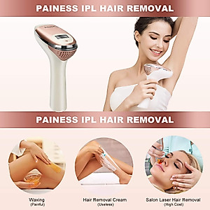 Laser Hair Removal for Woman and Men, Permanent Hair Removal 300,000 Flashes Home Use Hair Remover Device for Bikini, Face, Legs, Arms, Armpits
