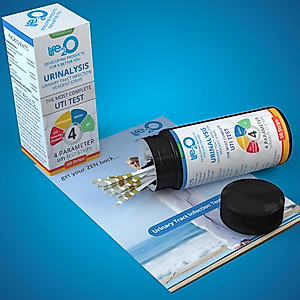 4-in-1 Full Panel UTI Test Strips for Women, Men & Kids with UTI Severity (Protein), Urinalysis Urine Test Strips for Bladder and Urinary Tract Infections at Home (50 Strips)