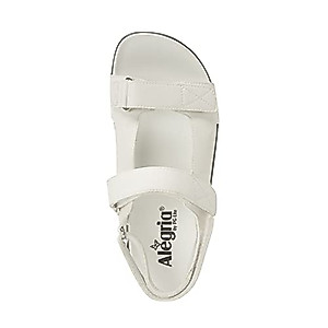 Alegria Women's Henlee White Platform Sandal 9.5-10 M US