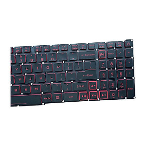 Moon2020 Replacement Keyboard for Acer Predator Helios 300 PH315-52 PH315-53 PH317-53, Nitro 5 AN515-43 AN515-54 AN515-55 AN517-51, Nitro 7 AN715-51 Series Laptop Red with Backlit US Layout, black