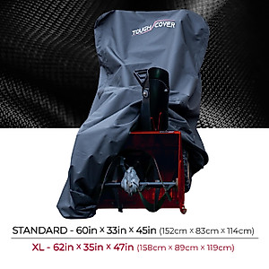 Tough Cover Snow Blower Cover - Certified Waterproof, Heavy Duty 210D Marine Grade Fabric - Universal Outdoor Protection for Snow Blower
