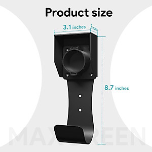 MAX GREEN Wall-Mount Connector Holster Dock,Nozzle Holster Dock with Screws for SAE J1772 EVSE Electric Vehicle EV Charger Holder