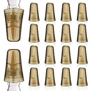 18 Pieces Translucent Liquor Pourer Covers Universal Bottle Pour Dispenser Liquor Bottle Cap Covers Liquor Bottle Covers Bottle Cover Dust Caps for Home Kitchen Tools Supplies