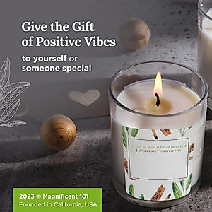 Magnificent 101 Set of 3 Long Lasting Pure Sage + Palo Santo Candles | 3.5 Oz Each - 42 Hour Burn | Made of Soy & Paraffin Free Candles for House Energy Cleansing & Manifestation