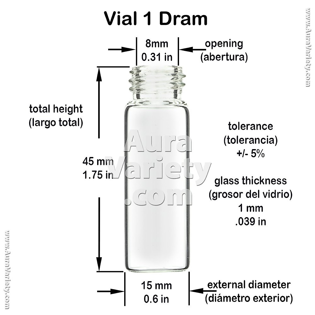 144-Pack 1 Dram 4 ml Clear Glass Vials with Coned Caps (Oils Perfume Gold Prospecting Hobby Craft)