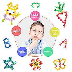 FALDAA 400 Pieces Building Blocks Kids STEM Toys Educational Building Toys Discs Sets Interlocking Solid Plastic Building Blocks for Preschoolers Kids Boys and Girls Aged 3+ Kids Toys (400PCS)