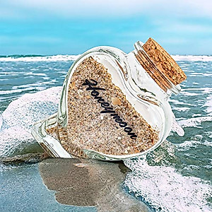 Honeymoon Sand Keepsake Jar - Honeymoon Gifts for Newlyweds Couple,Wedding,Engagement Vacation Travel - Wedding Gifts for Couple with Unique Romantic (HEART SHAPED JAR)