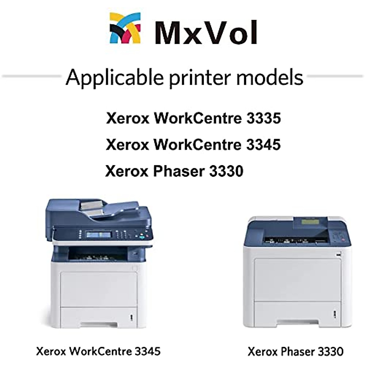 MxVol Compatible Toner Cartridge Replacement for Xerox 106R03624 WorkCentre 3335 3345 Phaser 3330 Printer, Extra High Capacity 15,000 Pages (1-Pack, Black)