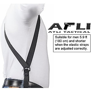 Shoulder Holster - Vertical Shoulder Holsters for Concealed Carry - Universal Under Arm Gun Holder - for Glock Sig Sauer Canik Walther Ruger Taurus Springfield Colt 1911 etc - Use Versatile IWB & OWB