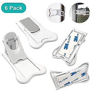 Fangze Sliding Glass Door Child Lock - 6 Pack Baby Safety Slide Window Locks for Kids Proof Patio Closet Doors No Drilling Tools Needed