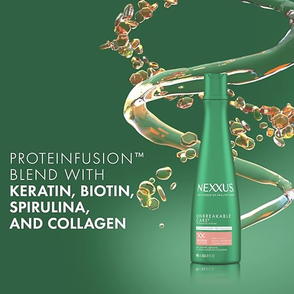 Nexxus Unbreakable Care Thickening Conditioner with Keratin, Collagen, Biotin for Fine and Thin Hair 13.5 oz