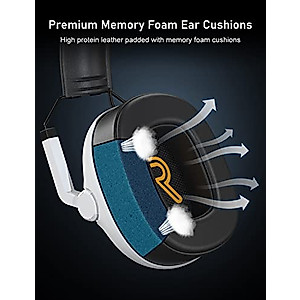 SENZER SG500 Surround Sound Pro Gaming Headset with Noise Cancelling Microphone - Detachable Memory Foam Ear Pads - Portable Foldable Headphones for PC, PS4, PS5, Xbox One, Switch - White