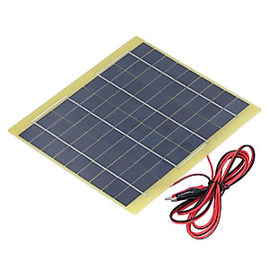 HYWHUYANG 5W Solar Panel,Portable Polysilicon Waterproof Material Solar Battery Charger for Charging 12V Battery of RV Boat Trailer ATV Car