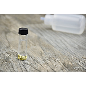 SE Glass Vials, Pack of 144 Leak-Resistant Vials, 2-3/8" x 5/8" Diameter, Clear Transparent glass, Black Plastic Screw Caps, Capacity 7 mL