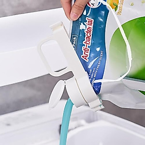 Wmool Food Bag Sealing Clip with Pour Spout, Food Bag Clips with Pour Spouts, Great Clips Bags for Kitchen, Suitable for Small Particle Food, Liquid, Flour and Baby Food Storage Organizer