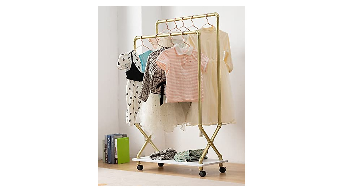 ZYUXUAN Kid Armoire Dress Up Rack - Perfect for Small Spaces