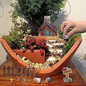 BEZALEL Fairy Garden Accessories - Upgrade Fairy Garden Kit Fairy Garden Supplies Miniatures Figurines for Micro Landscape Plant Pots Bonsai Craft Decor Terrarium Decor - Fairy Garden Decor 25pcs
