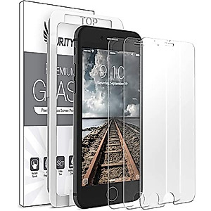 Purity Glass Screen Protector for iPhone 8 Plus / 7 Plus (3-Pack) [w/Installation Frame] Tempered Glass Screen Protector Compatible with Apple iPhone 8 Plus, iPhone 7 Plus [Case Friendly] (3 Pack)