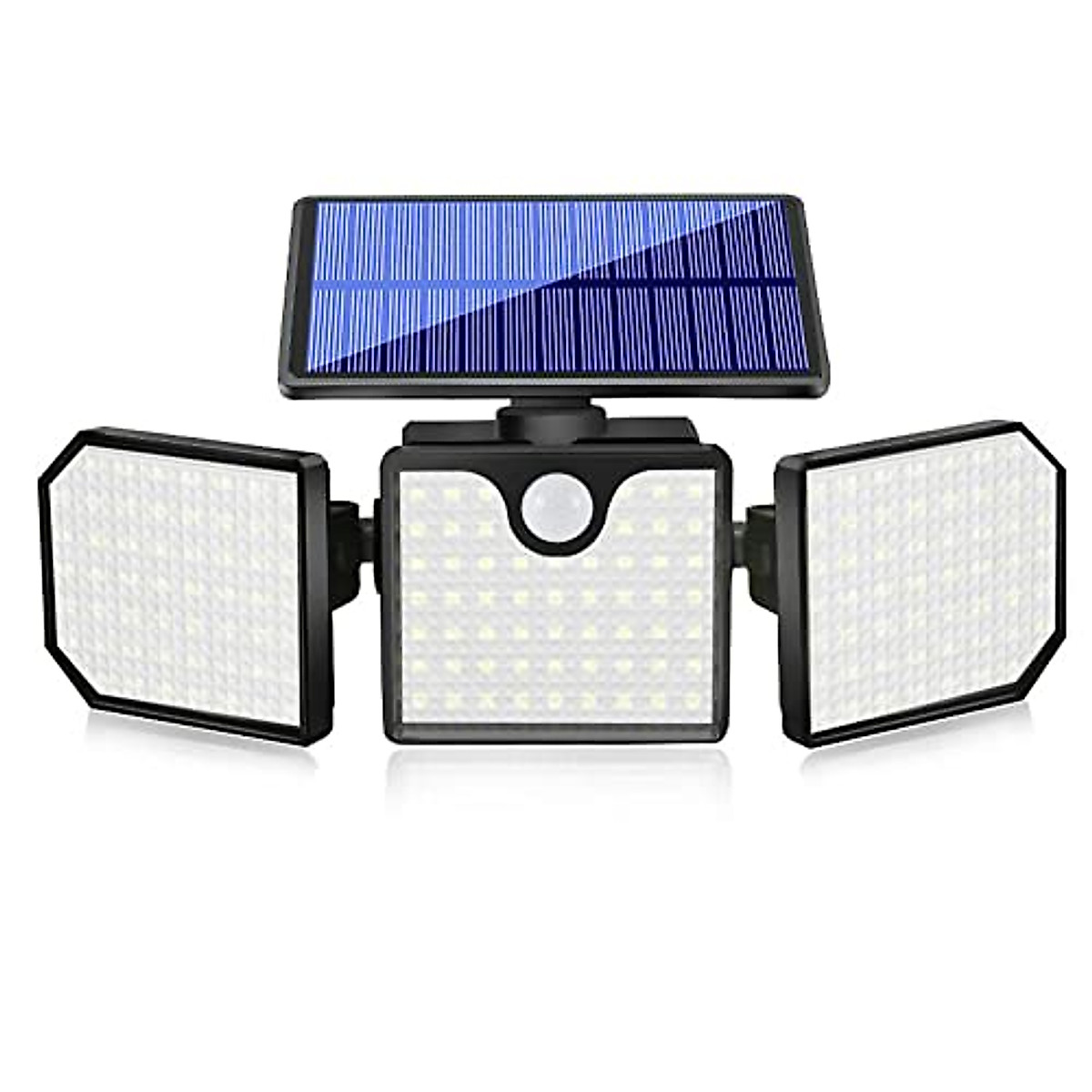 Aolyty Solar Motion Sensor Lights, IP65 Waterproof Solar Strobe Light Wall Lights Solar Security Lights Bright White Light/Red & Blue Light Flashing for Garden Patio Yard Front Door