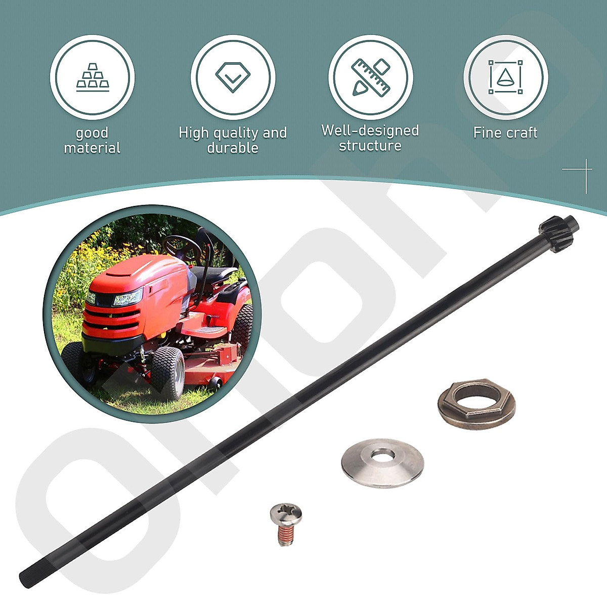 938-05078 Steering Shaft by Ohoho - Compatible with MTD CLT38G, CLT42G, CLT42H, CLT46CVT, LT4200, LT4216, LT4600 - Replaces 938-05078, 738p07154,738-05078, 93805078, 73805078