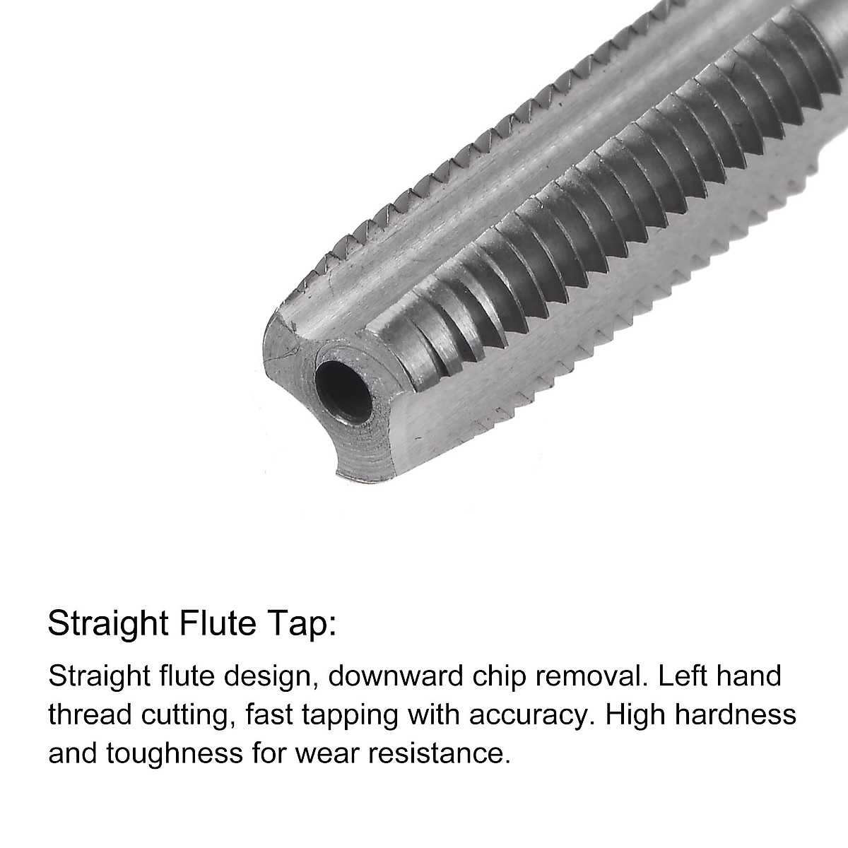 uxcell 5/16-24 UNF Straight Flute Tap Left Hand and 6.9mm Twist Drill Bit Set, Titanium Plated High Speed Steel Drilling Bit Machine Threading Tap